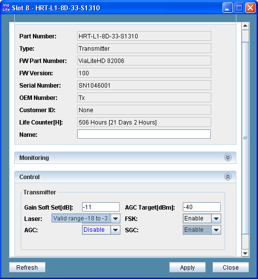 Gain Control Settings Vialite Communications