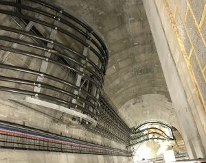 Tunnel view with very high voltage electricity cabling | ViaLite ...